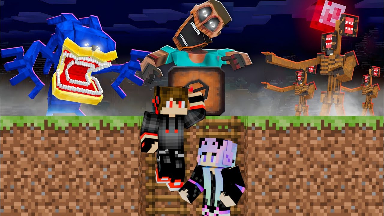 We Created Bunker to Survive SCARY MONSTER ATTACK in Minecraft ...