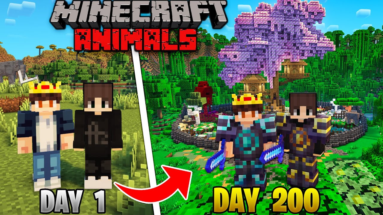 We Survived 200 Days in Alex's Mob in Minecraft (Hindi) - Minecraft videos